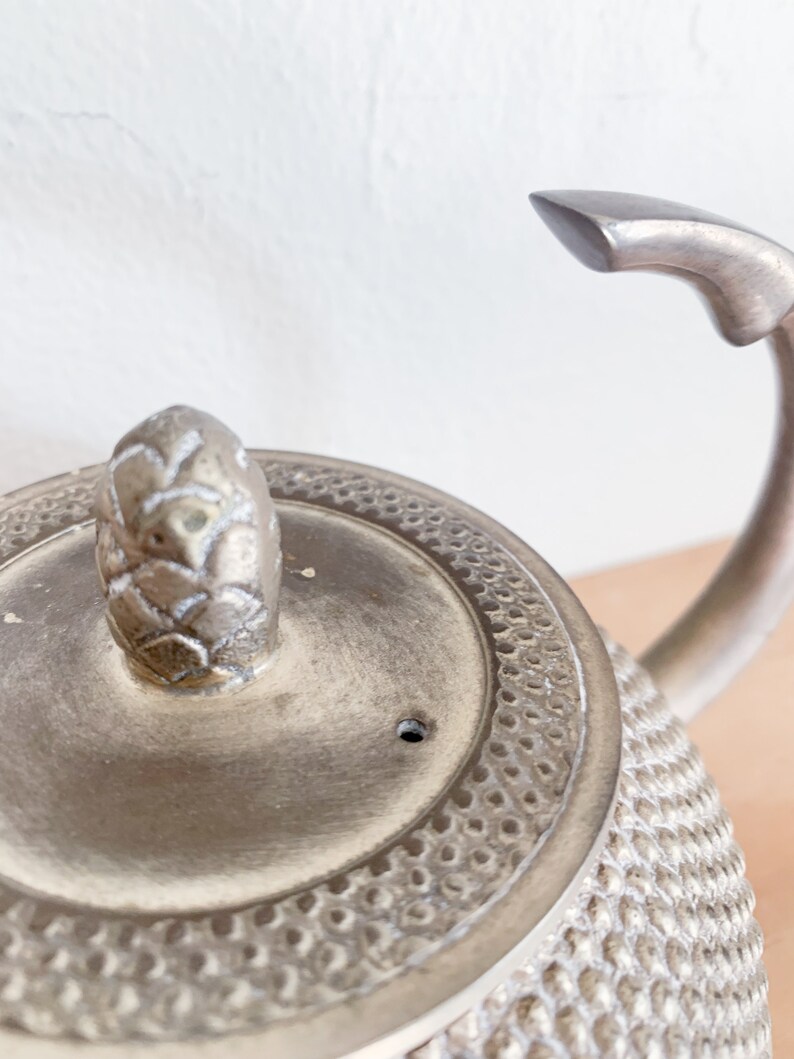 Vintage Silverplate Indian Teapot – Silver Kettle, Tetsubin Style ...