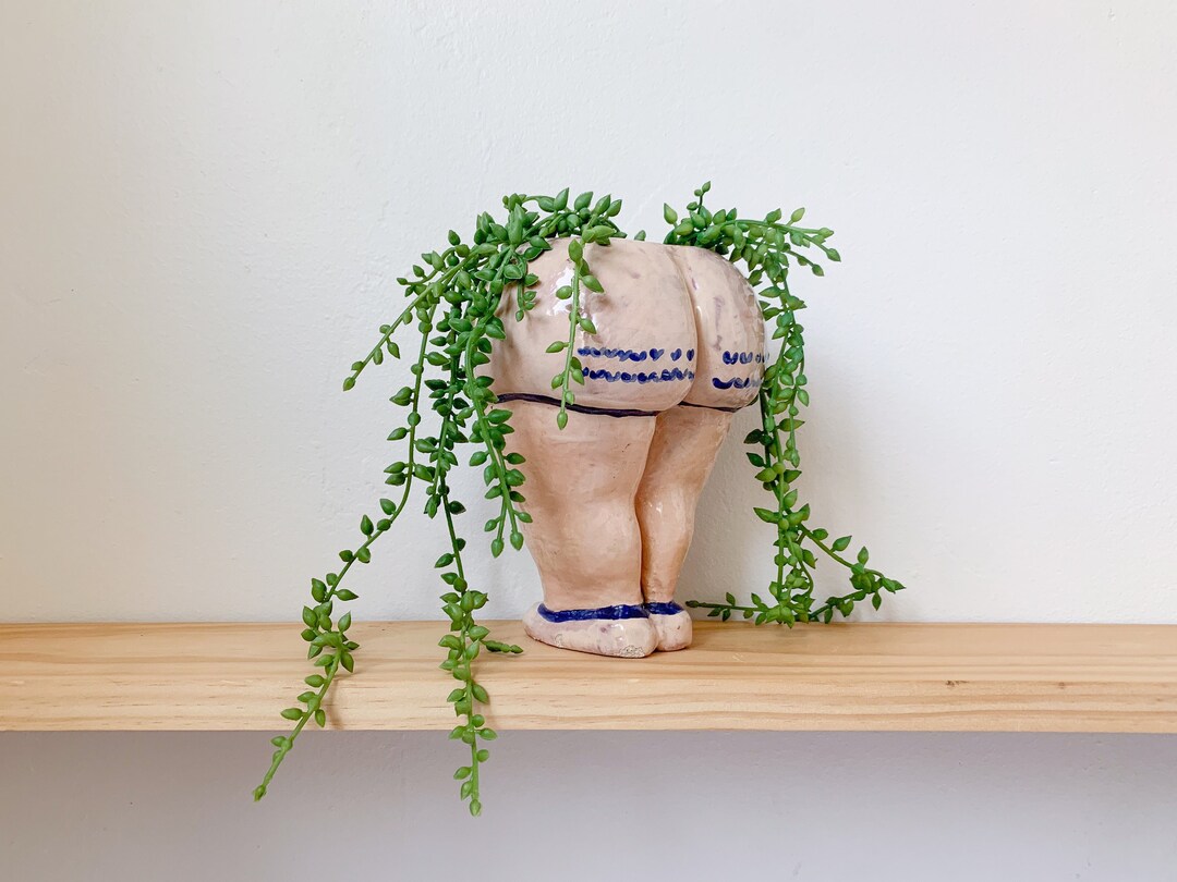 Handmade Ceramic Butt Planter Booty, Funny Planter, Unique Planter, Butt Sculpture, Unusual ...