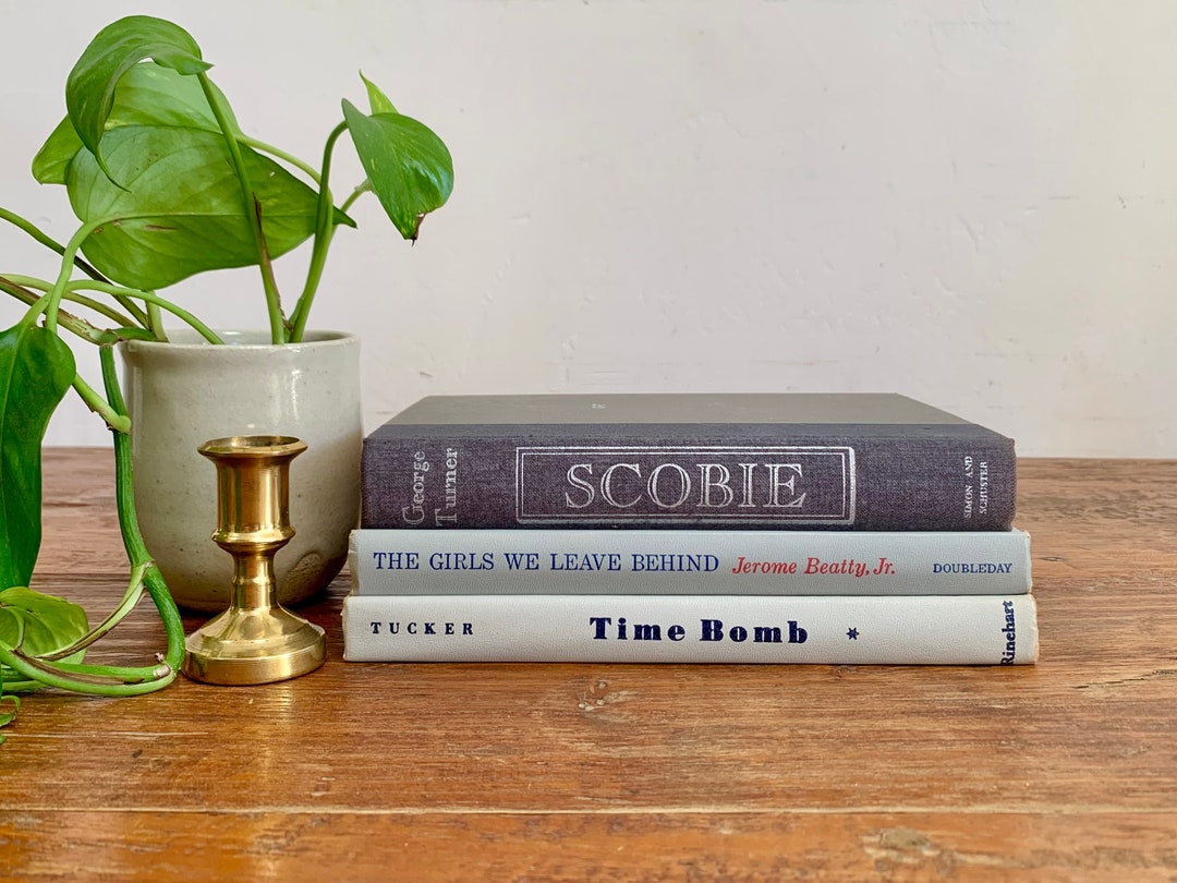 Gray Vintage Decorative Books Set – Books by Color, Staging Books, Book ...