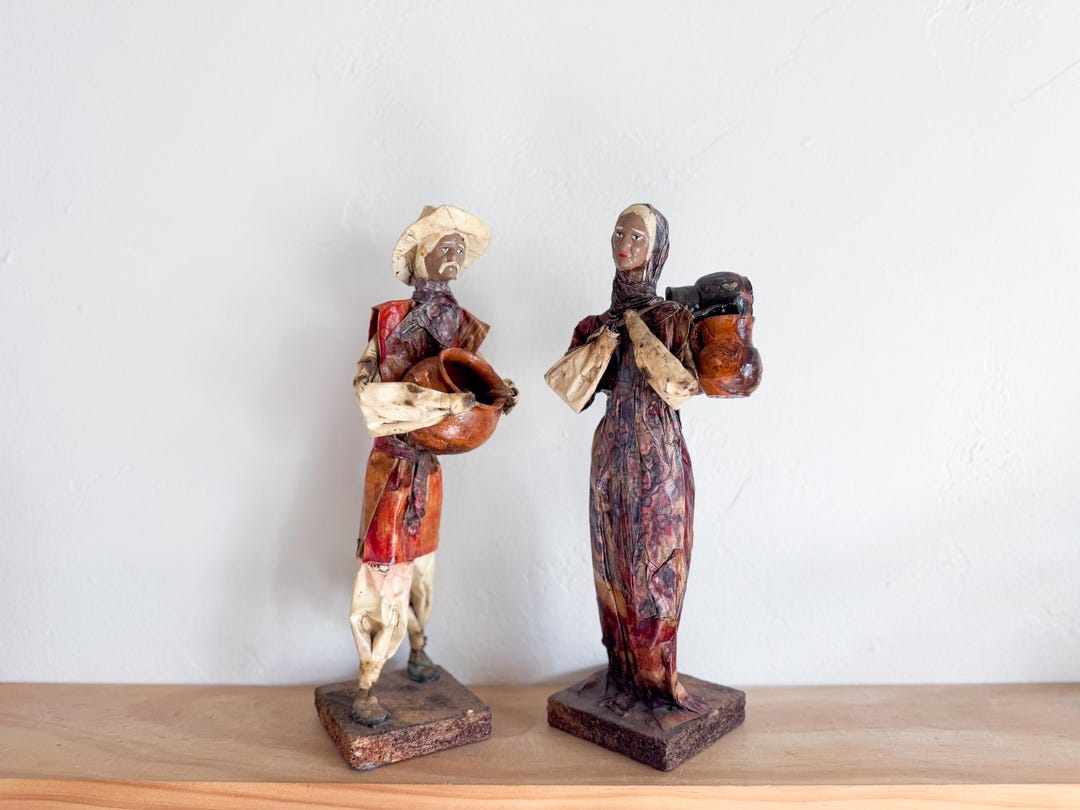 Vintage Mexican Folk Art Paper Mache Dolls | Mexican Art, Mexican ...