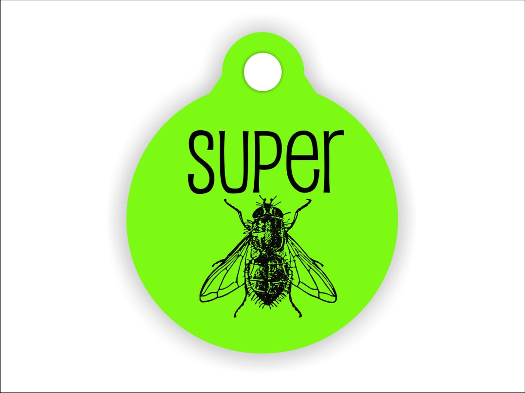 Super Fly Dog Tag, Fly Fishing Pet ID Tag, Fisherman Gift, Choose Your ...