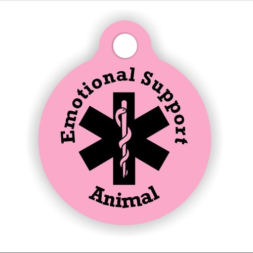 ESA Dog Tag Double-sided Emotional Support Small Breed - Etsy