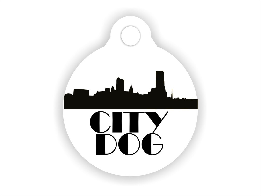 City Dog Tag, Urban Pet ID Tag, Unique Puppy Identication, Customizable ...
