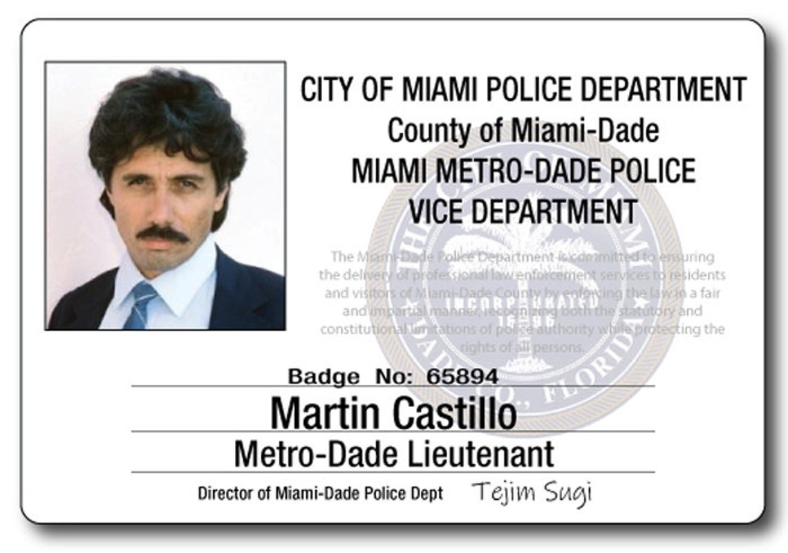MARTIN CASTILLO MIAMI Vice Halloween Costume or Cosplay Name - Etsy
