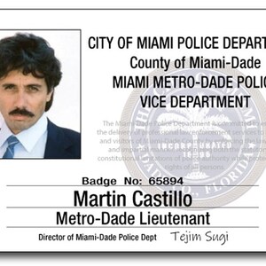 MARTIN CASTILLO MIAMI Vice Halloween Costume or Cosplay Name - Etsy