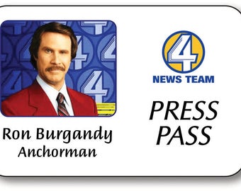 Ron Burgandy Badge | Etsy
