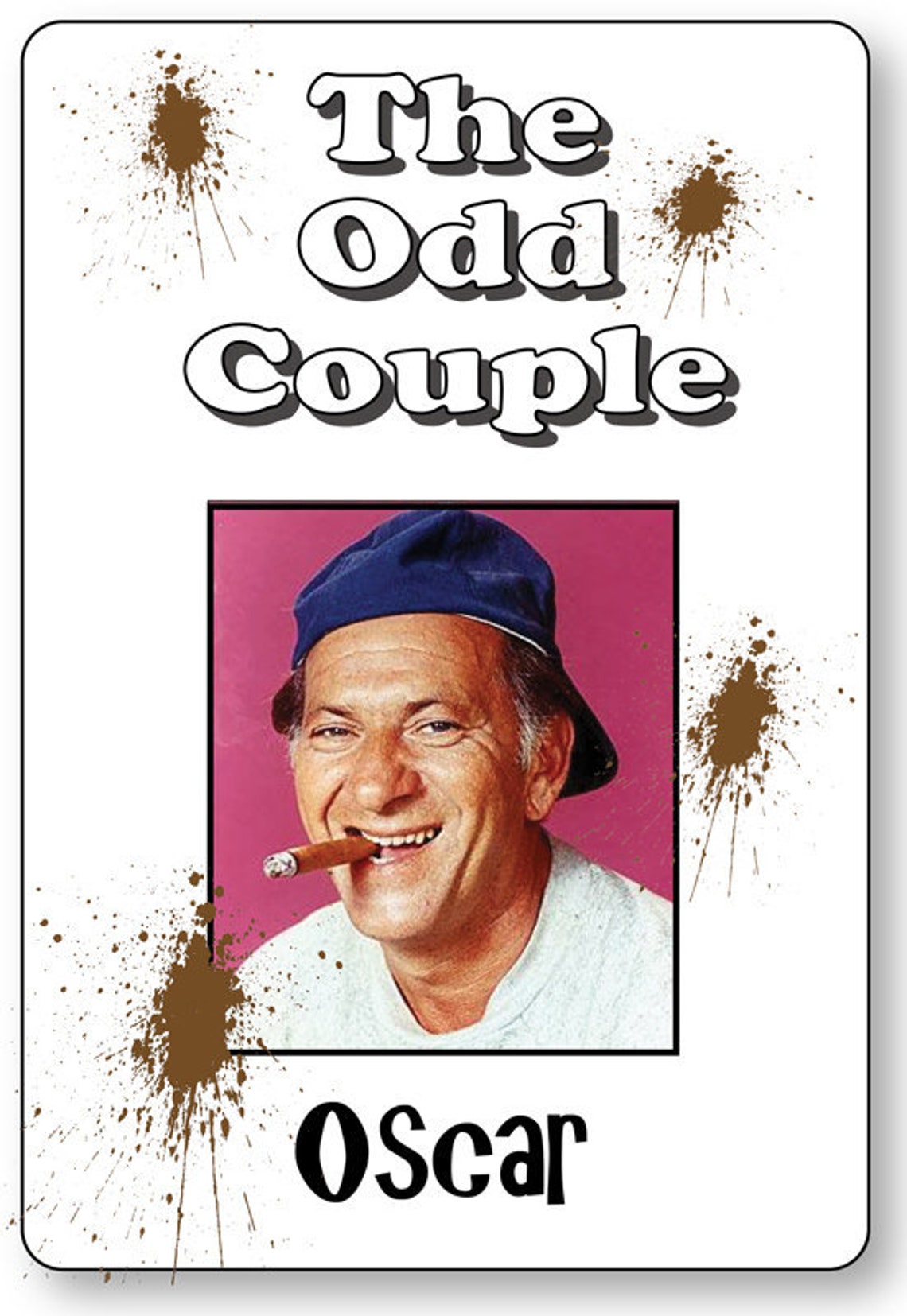 OSCAR MADISON From the ODD Couple Vintage T V Series Name | Etsy
