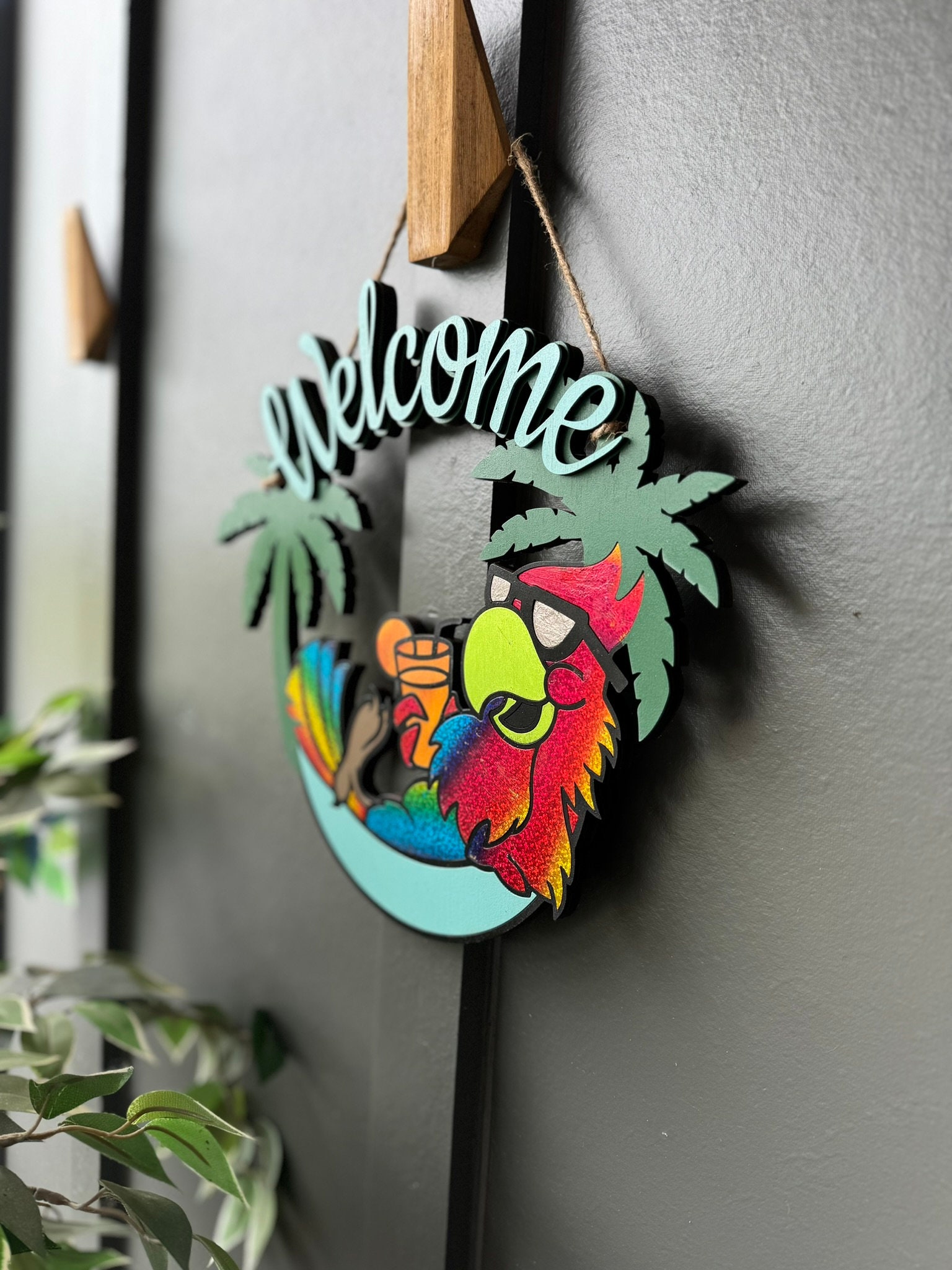 Parrot Sign Summer Patio Margaritaville Sign Parrot Welcome Summer Sign ...