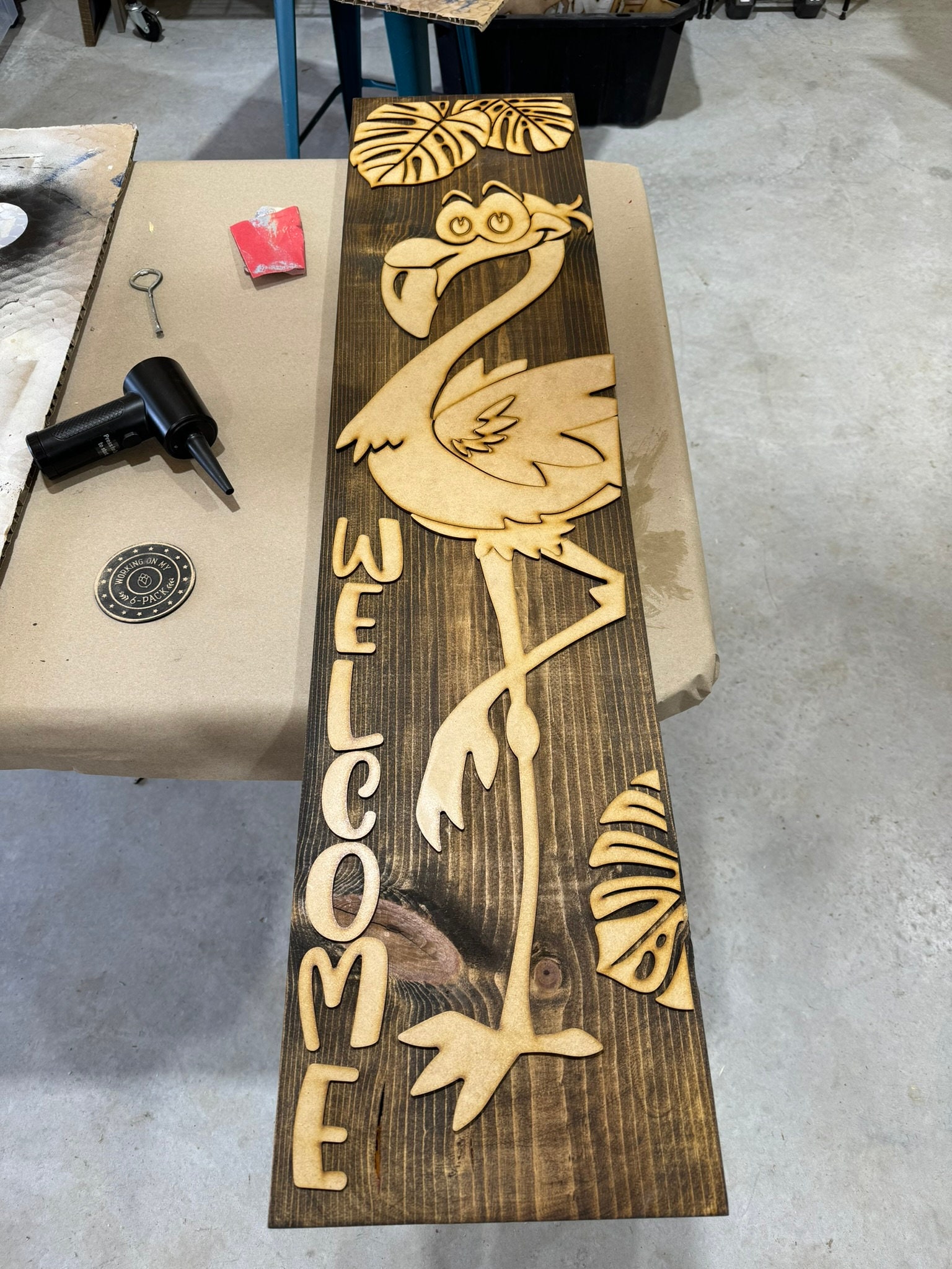 DIY Flamingo Porch Sign Funny Flamingo Layered Porch Summer Porch DIY ...