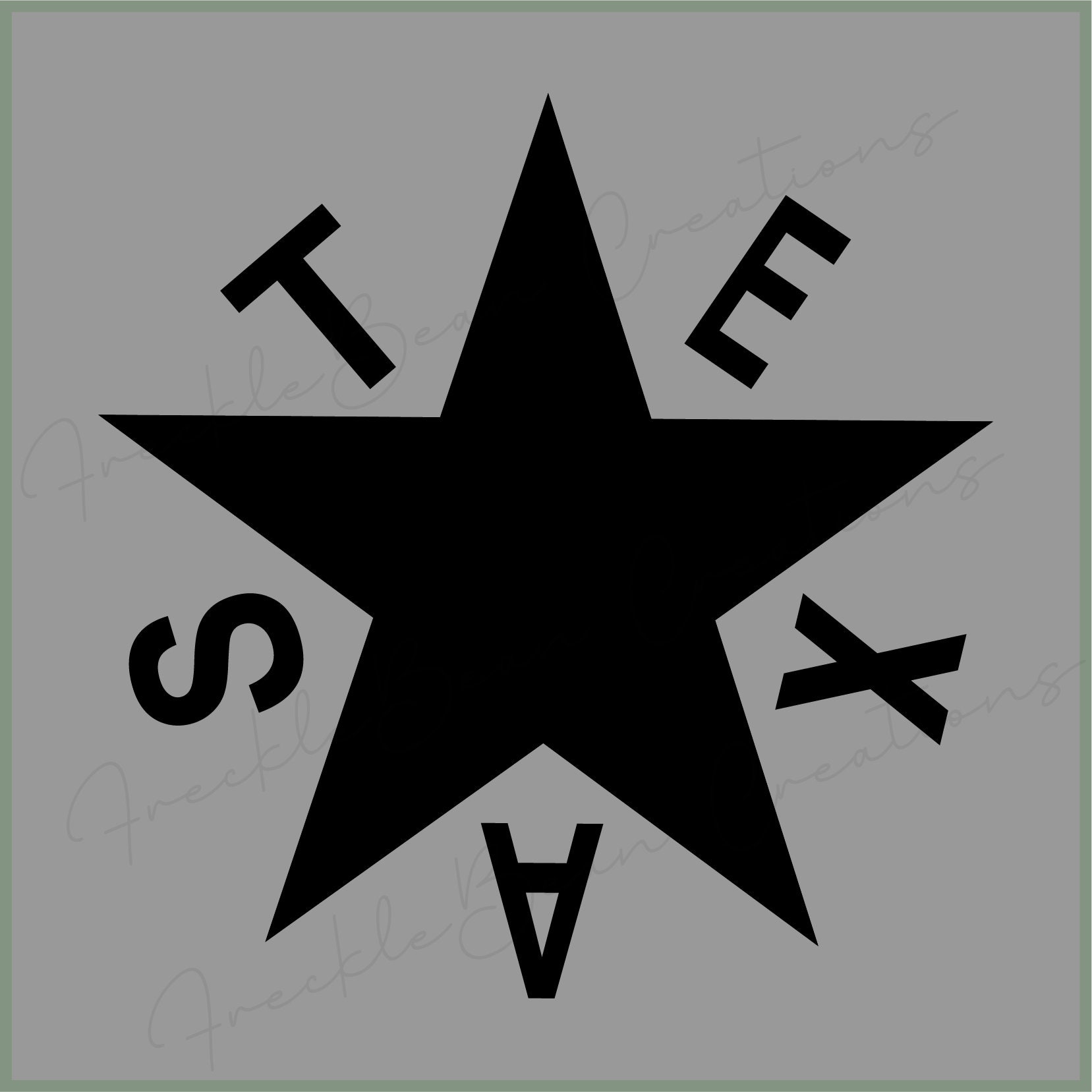 Texas Star Sign Texas Star SVG Digital File Custom Texas Sign DIY Cut ...