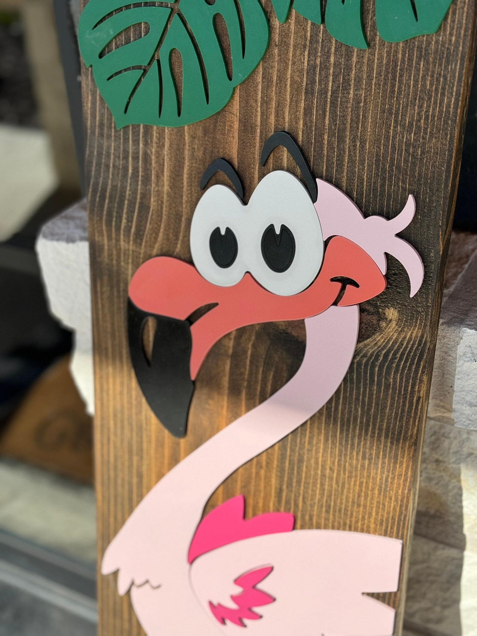 DIY Flamingo Porch Sign Funny Flamingo Layered Porch Summer Porch DIY ...
