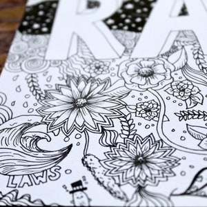 Personalized Name Coloring Page digital - Etsy