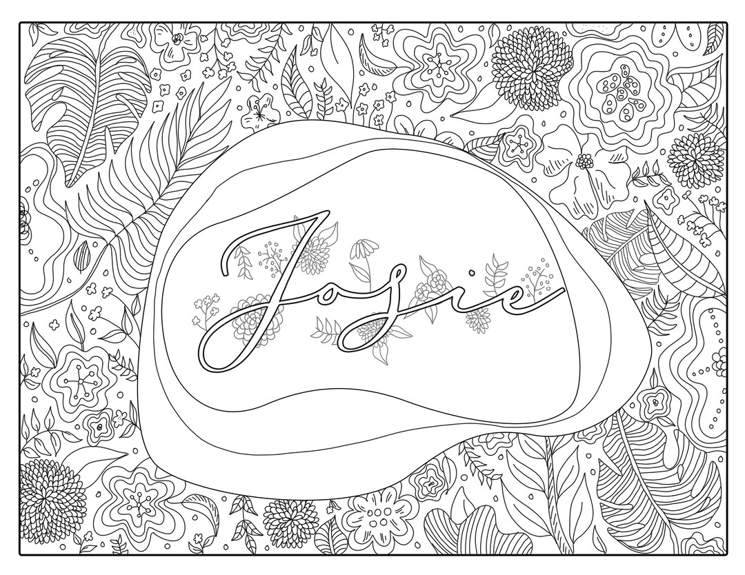 Personalized Mindfulness Coloring Page - Etsy