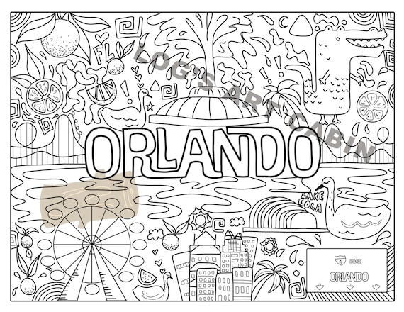 Orlando Coloring Page - Etsy