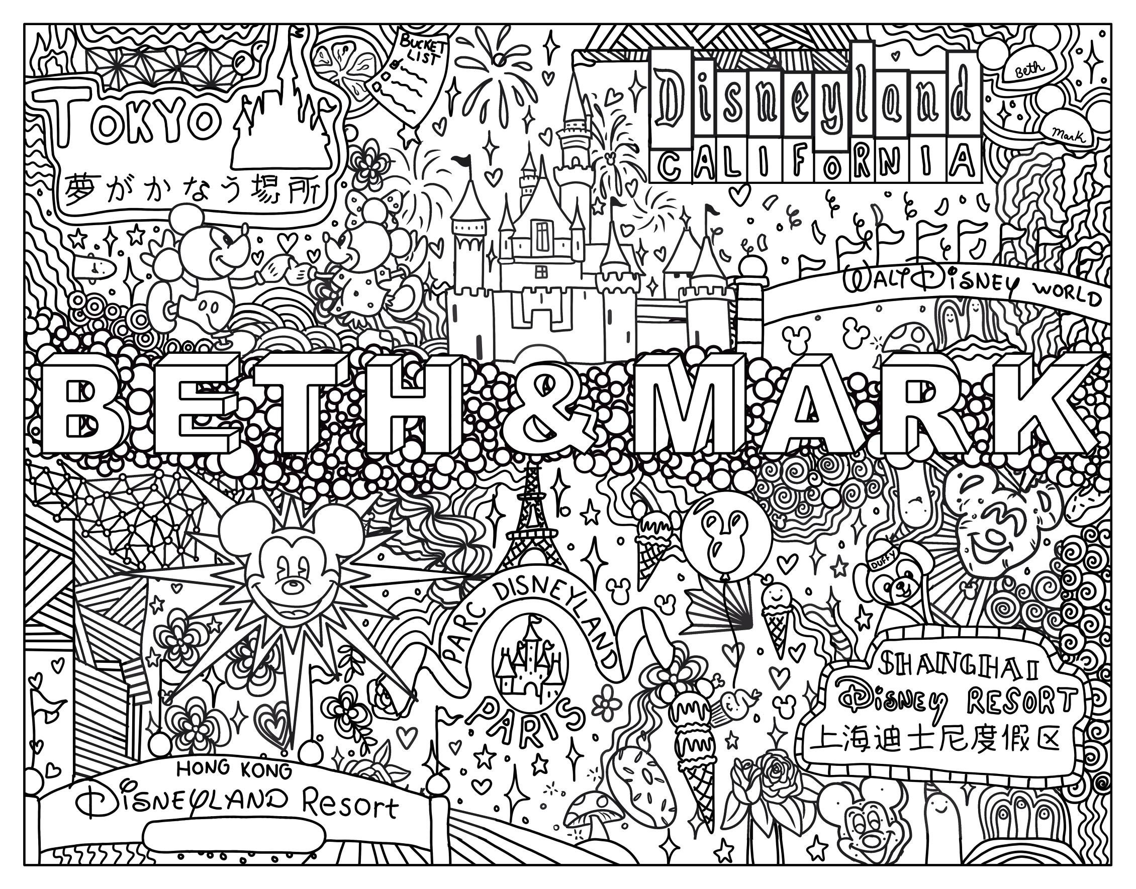 Personalized Name Coloring Page digital - Etsy