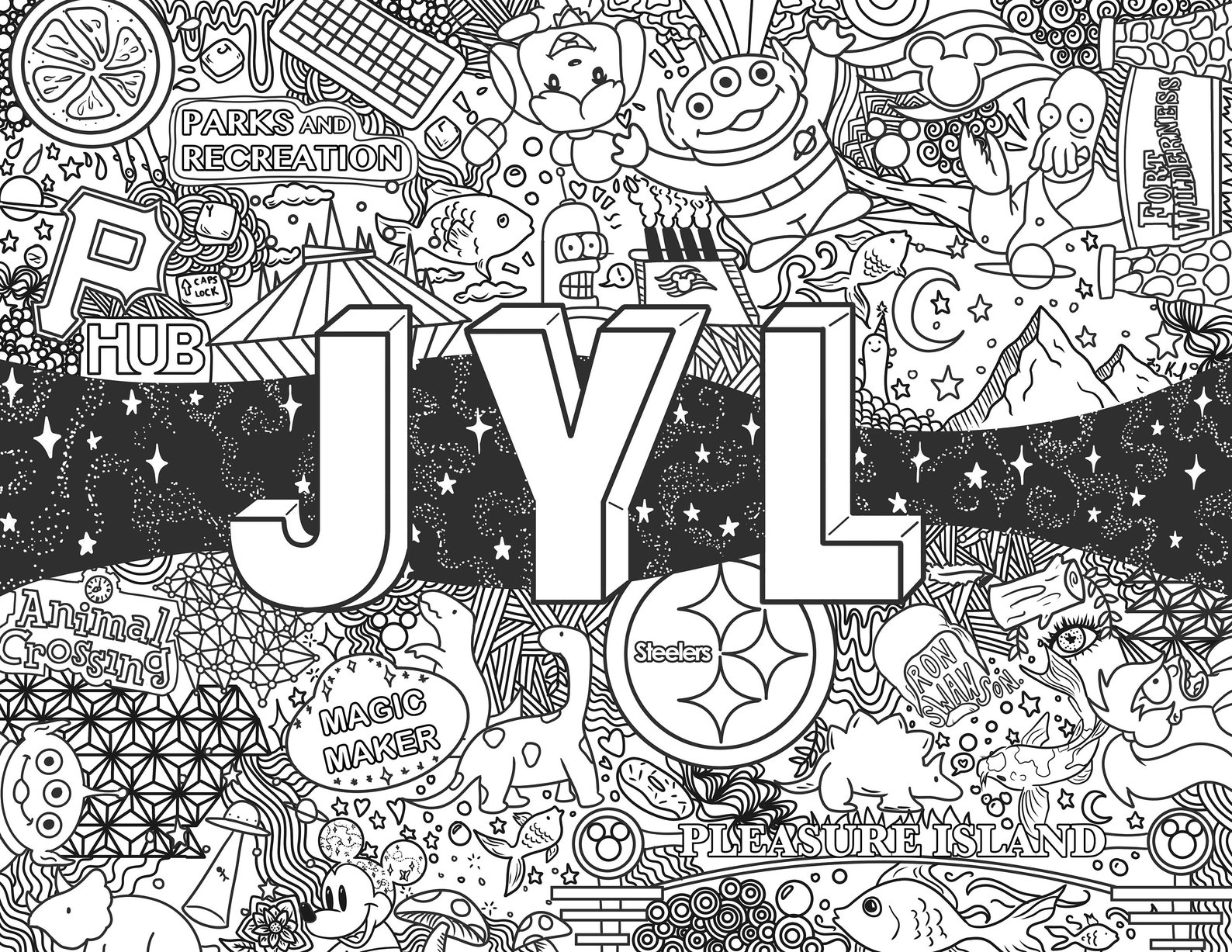 Personalized Name Coloring Page digital - Etsy