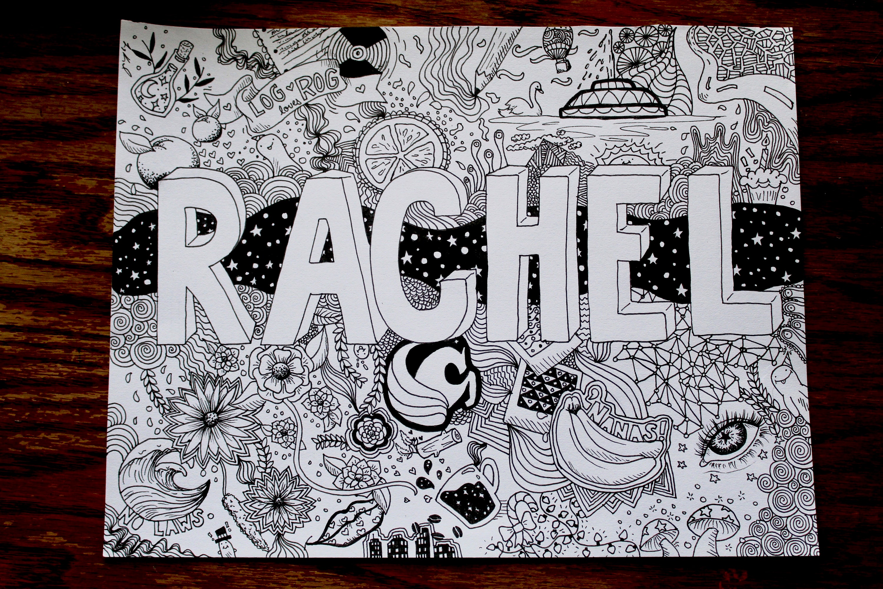 Personalized Name Coloring Page digital - Etsy