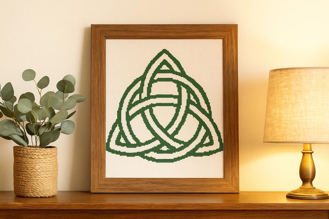 Celtic Triquetra Knot Cross Stitch Pattern • Sacred Trinity Design (PDF ...