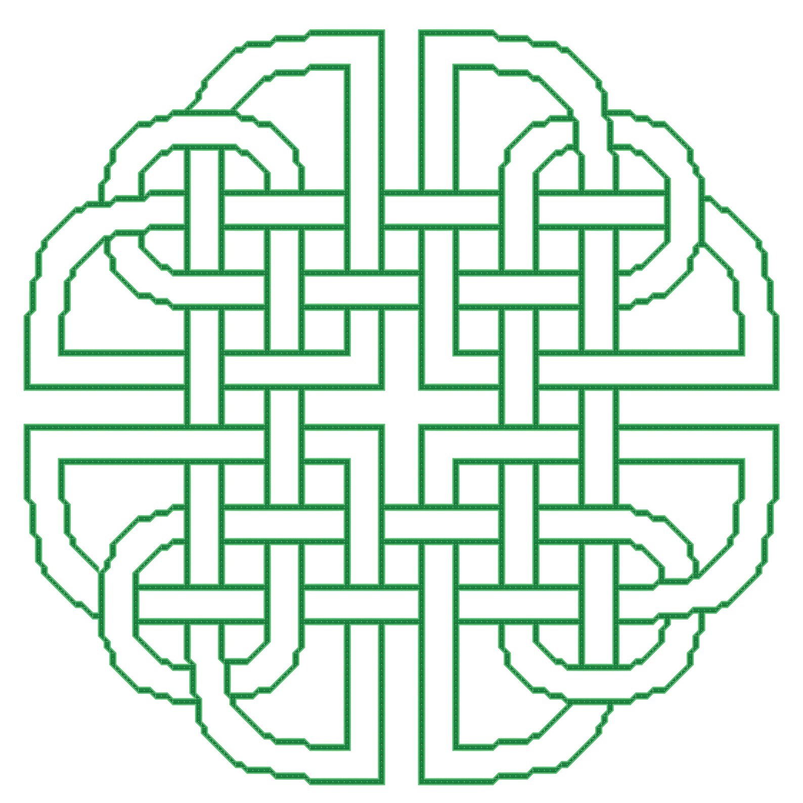 The Celtic Symbol for Strength, the Dara Knot Cross Stitch Pattern ...