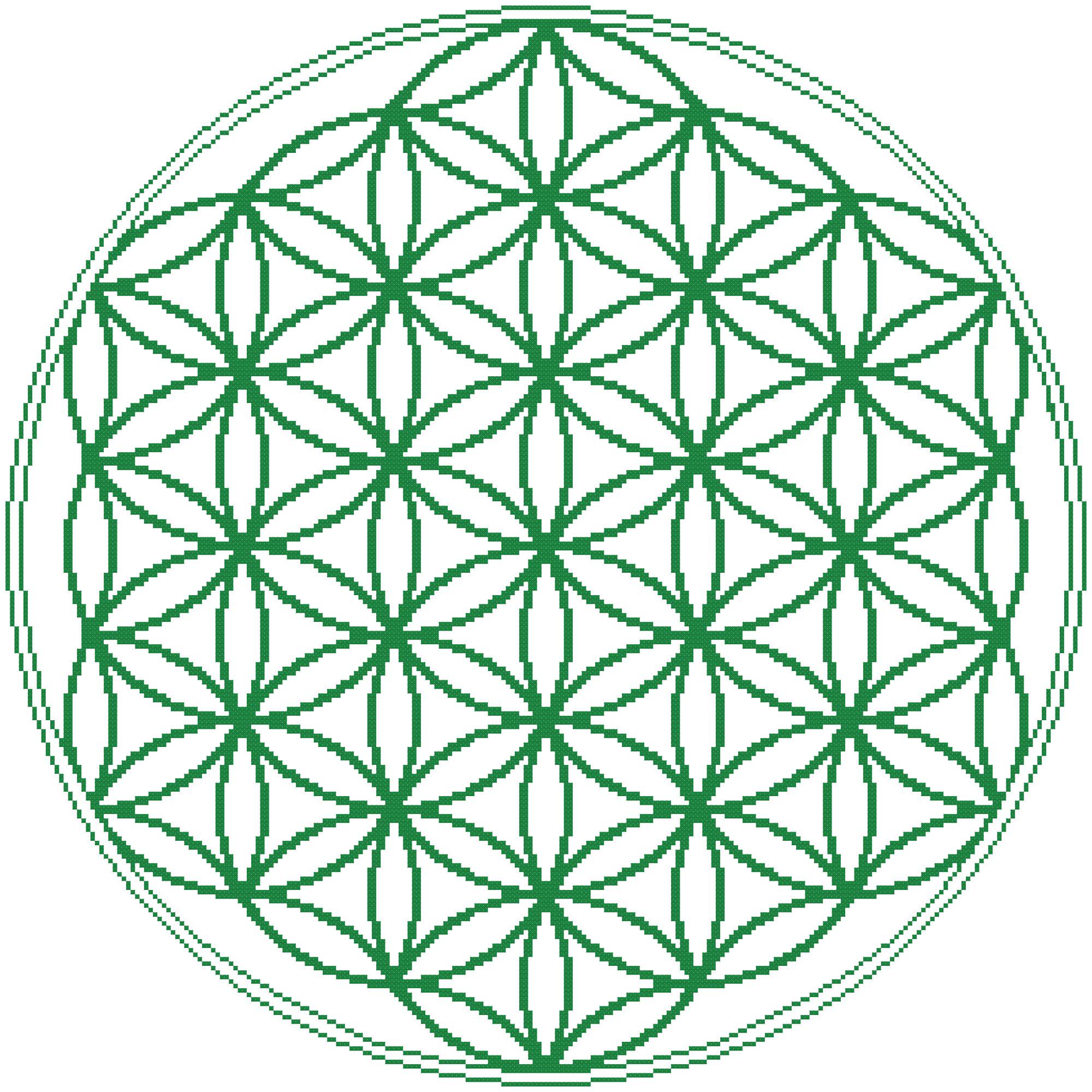The Flower of Life. Sacred Geometry. Cross Stitch Pattern - Etsy