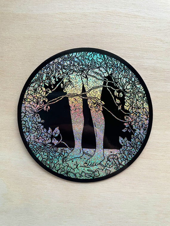 Holo Glitter Sticker hideout | Etsy