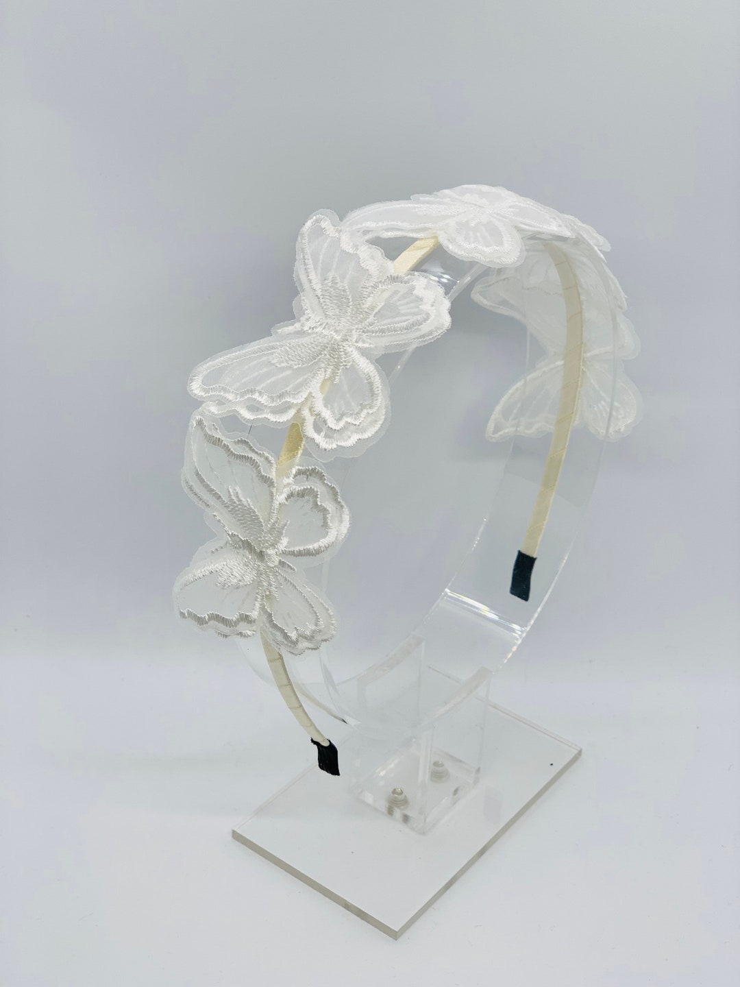 White Butterfly Headband for Girls, Butterfly Headband, White Headband ...