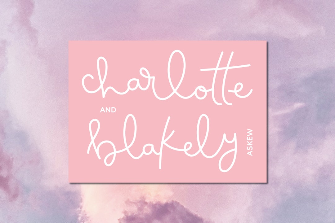 Custom Hand Lettered Name Digital Download, Baby Name Wall Art Graphic ...