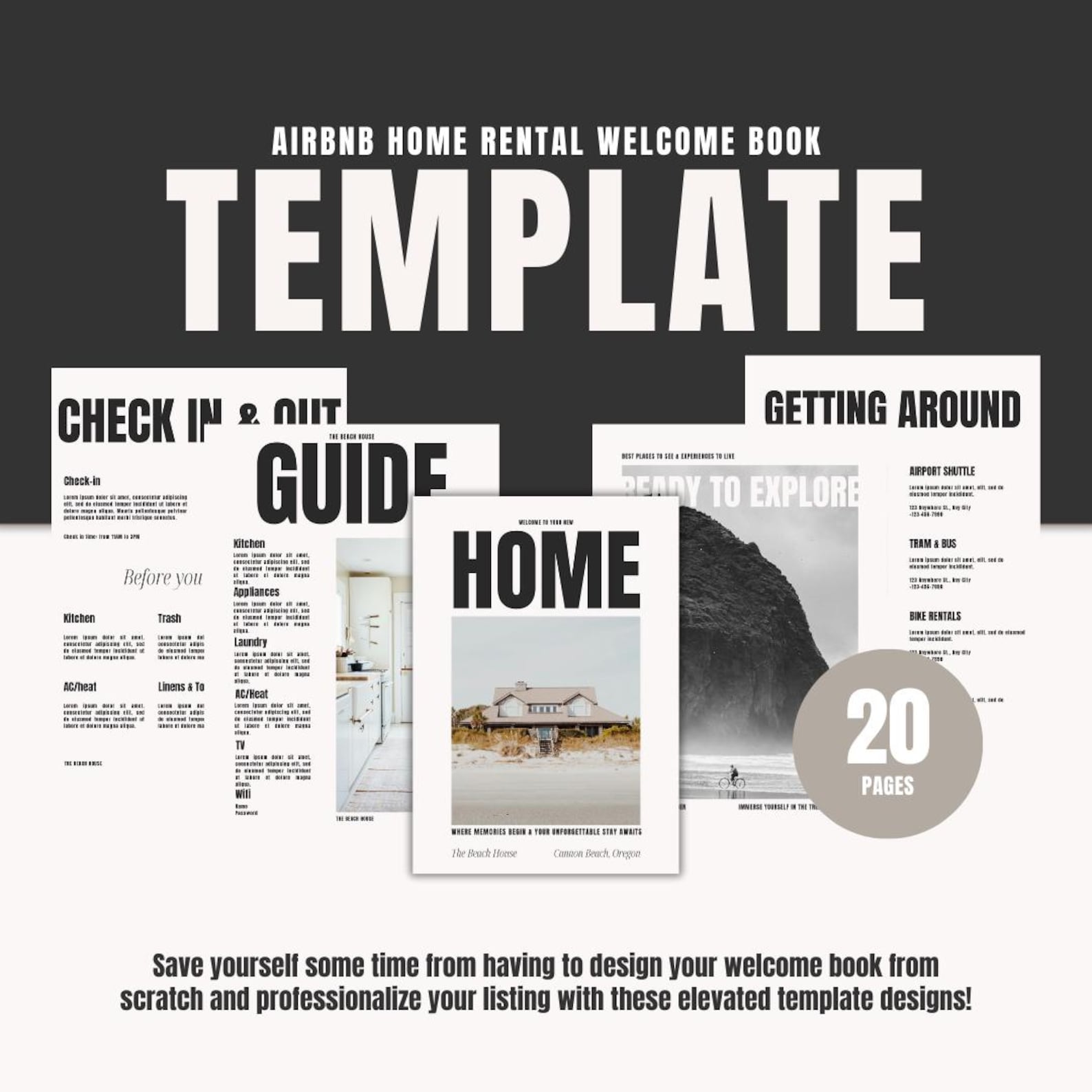 Airbnb Home Rental Welcome Book Template - Etsy