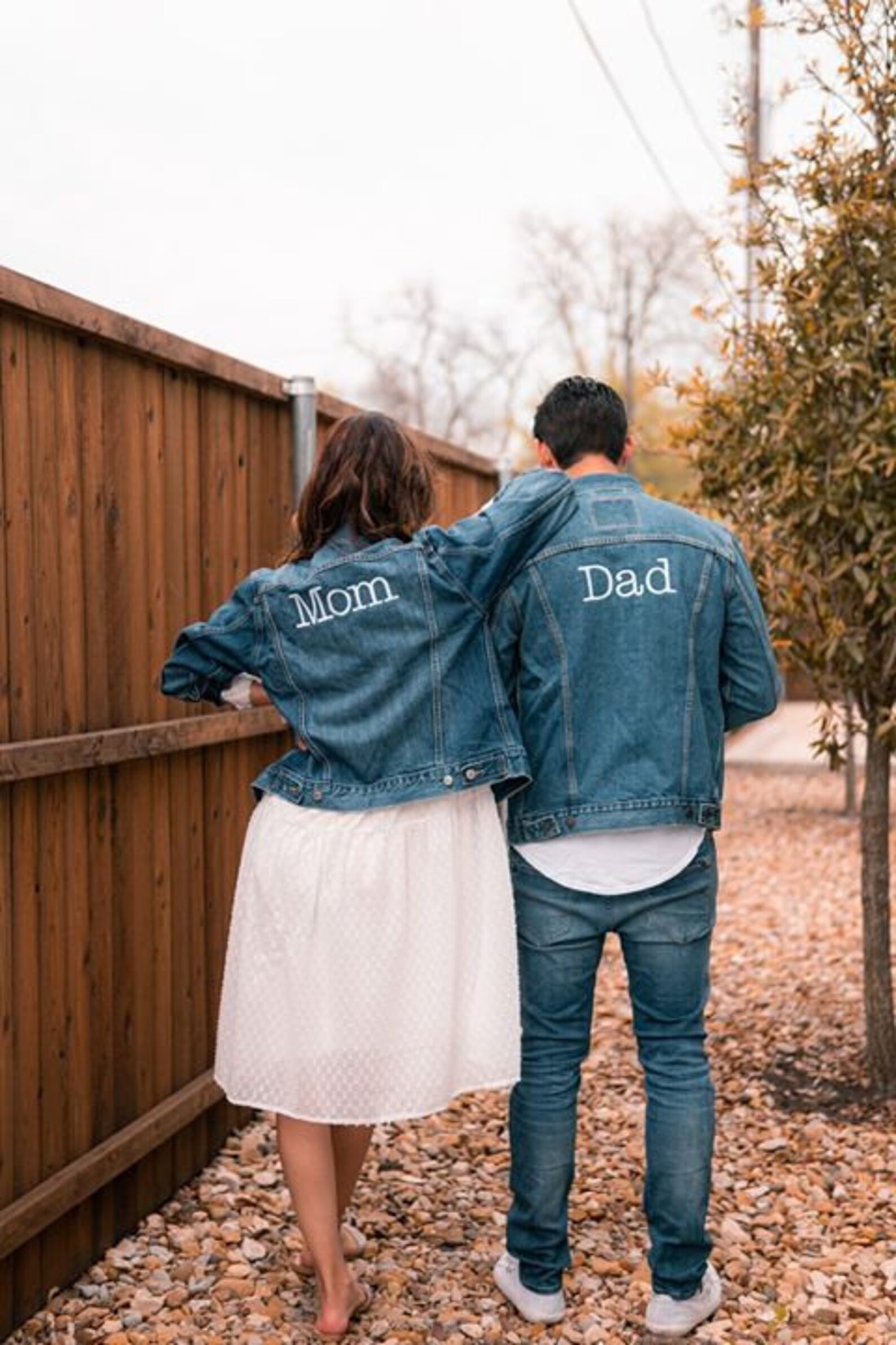 Mom Dad Embroidered Denim Jean Jacket Family Matching - Etsy