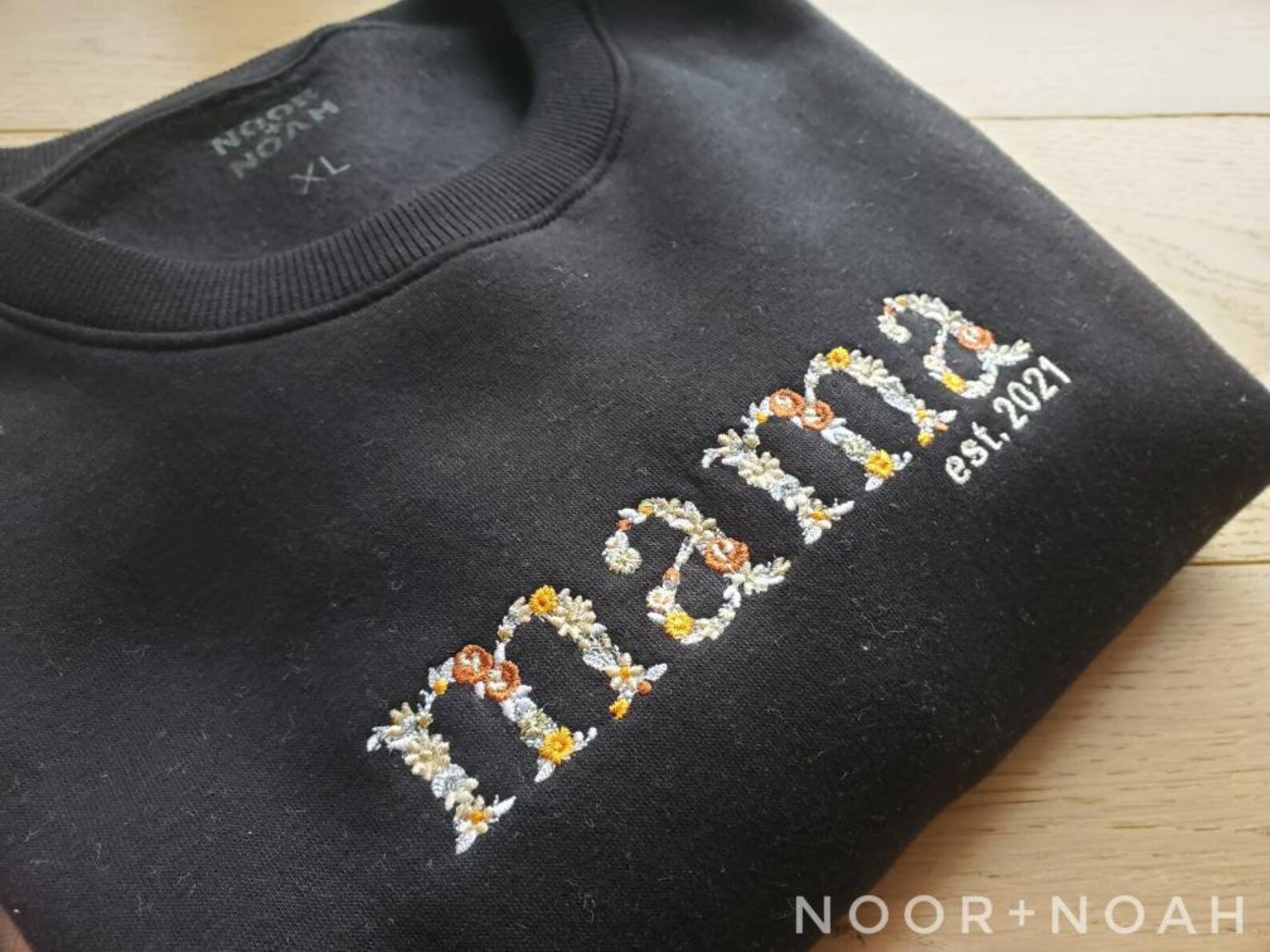 Embroidered Mama Floral Sweatshirt Fall Sweater Weather - Etsy