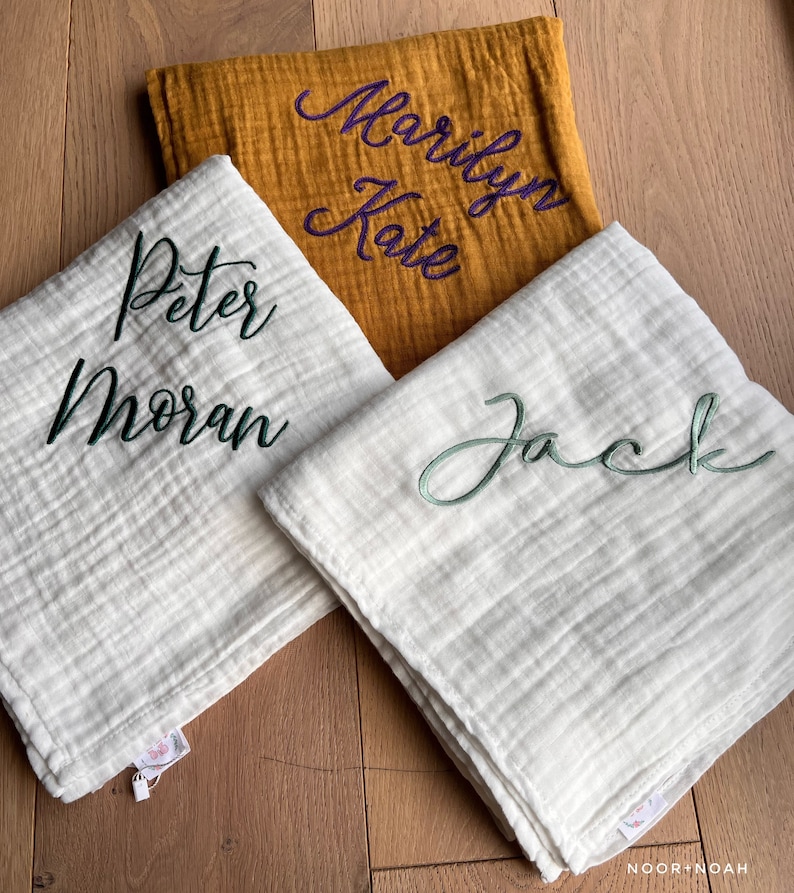 Personalized Embroidered Baby Swaddle Receiving Blanket - Etsy