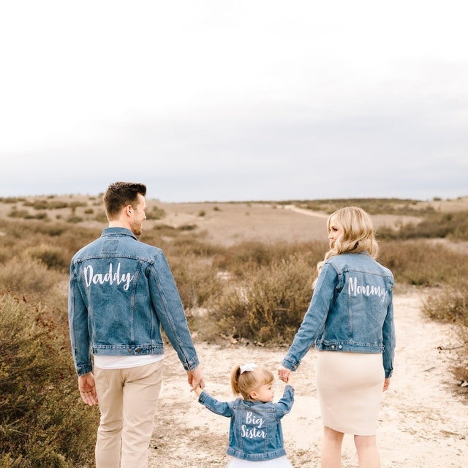 Mom Dad Embroidered Denim Jean Jacket Family Matching - Etsy