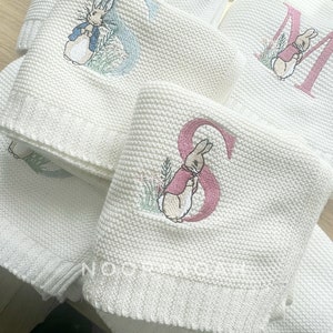 Personalized Knit Baby Blanket, Hospital Newborn Baby Shower Gift ...