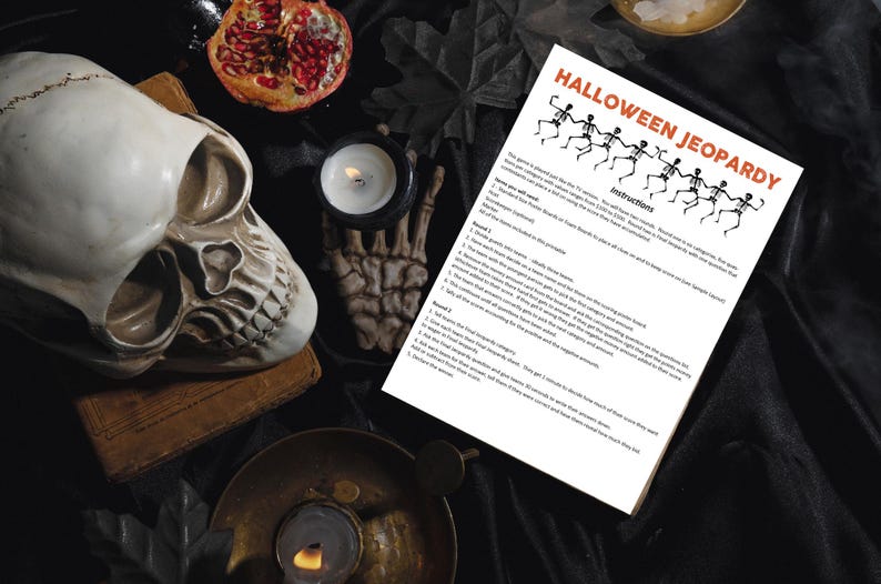 Halloween Jeopardy Game Printable – Fun Halloween Party Game for Adults ...