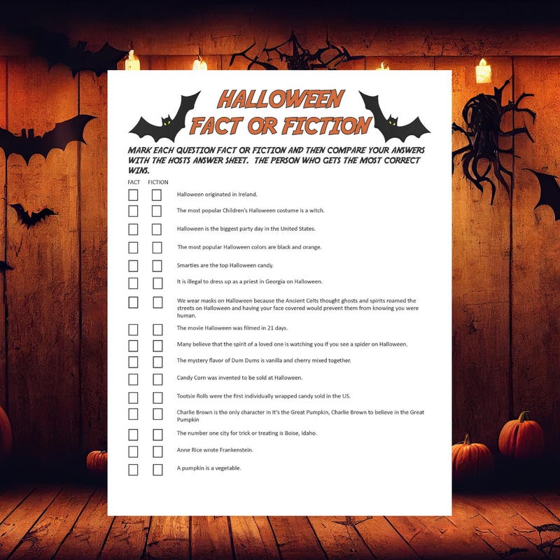 Halloween Trivia - Etsy