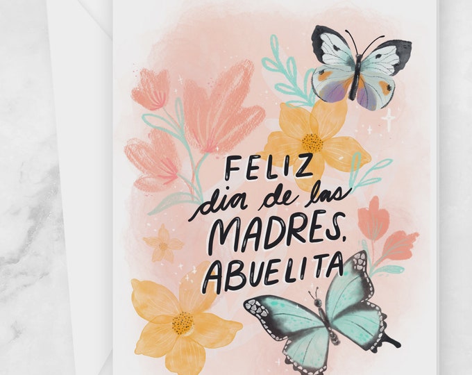 Feliz Dia De Las Madres Abuelita Tarjetas En Español Abuela - Etsy
