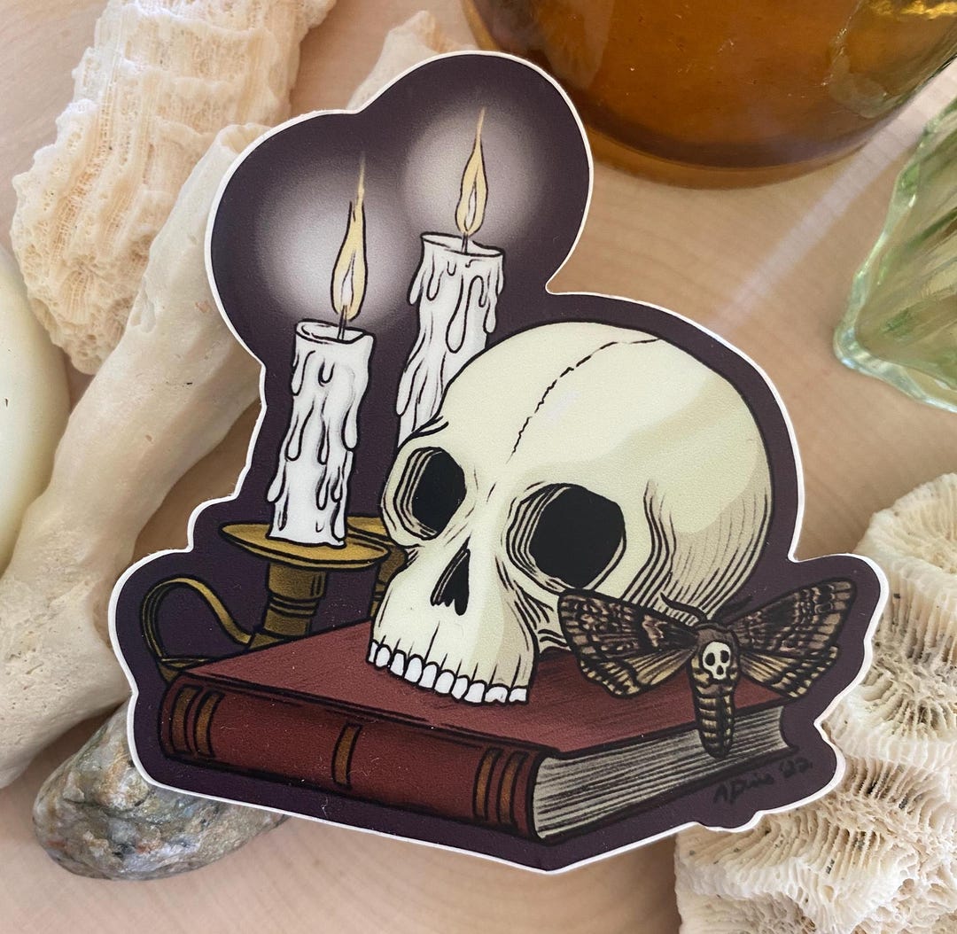 Memento Mori: Vinyl Die-cut Sticker - Laptop Decal Sticker - Water ...