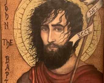 St. John the Baptist Prayer Card - Etsy