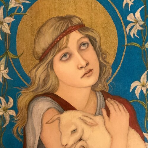 St. Agnes Modern Icon 5x7 Print - Etsy