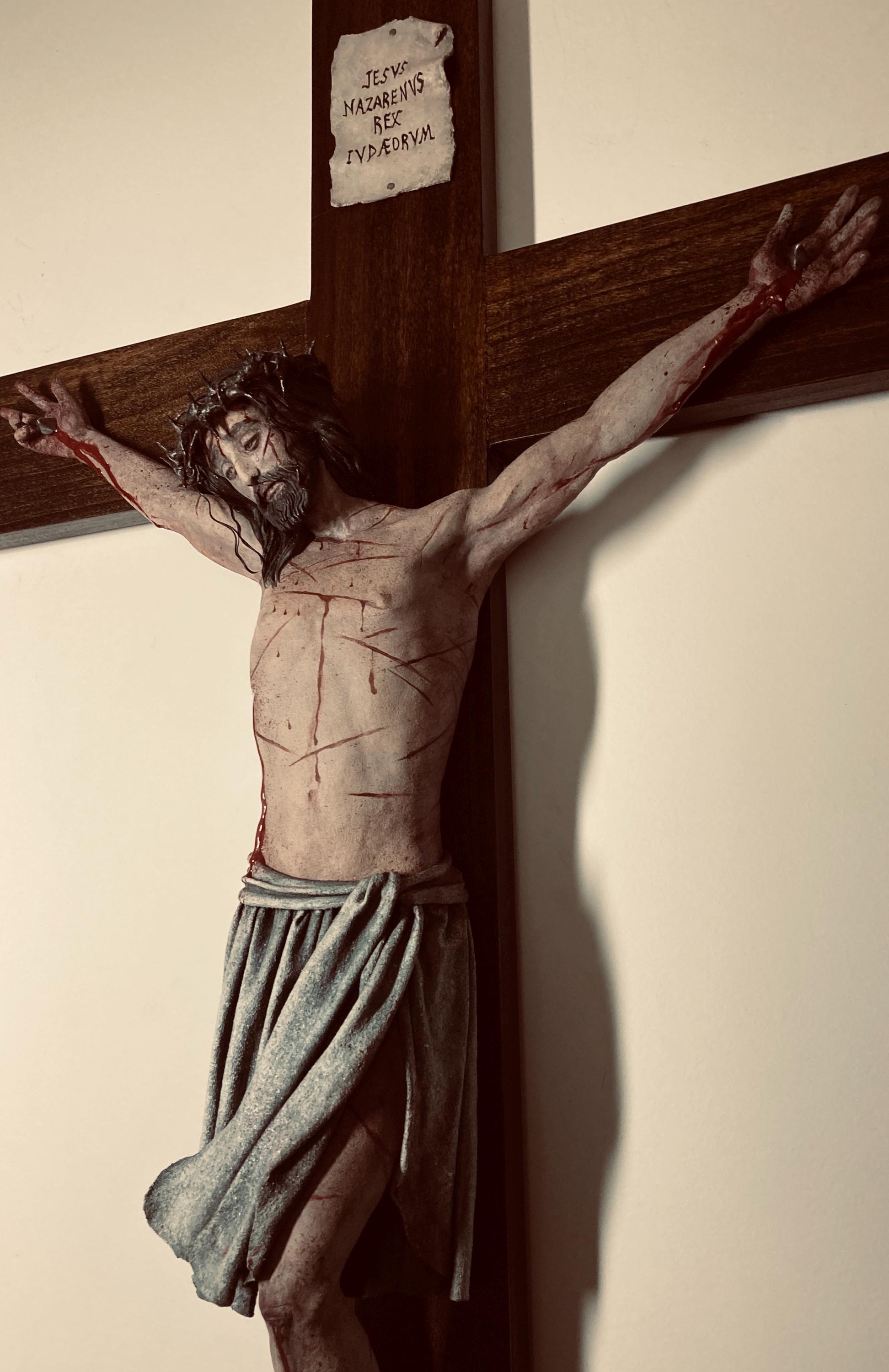 OOAK Realistic Hand-sculpted Extra Large Antique Style Crucifix for ...