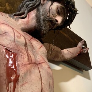 Extra Large OOAK Antique Style Realistic Wall Crucifix for Home or ...