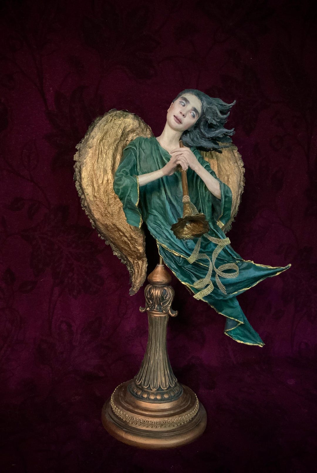 One-of-a-kind Hand-sculpted Vintage Style Archangels Gabriel Statue ...