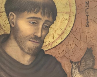 Saint Francis and the Leper Print - Etsy