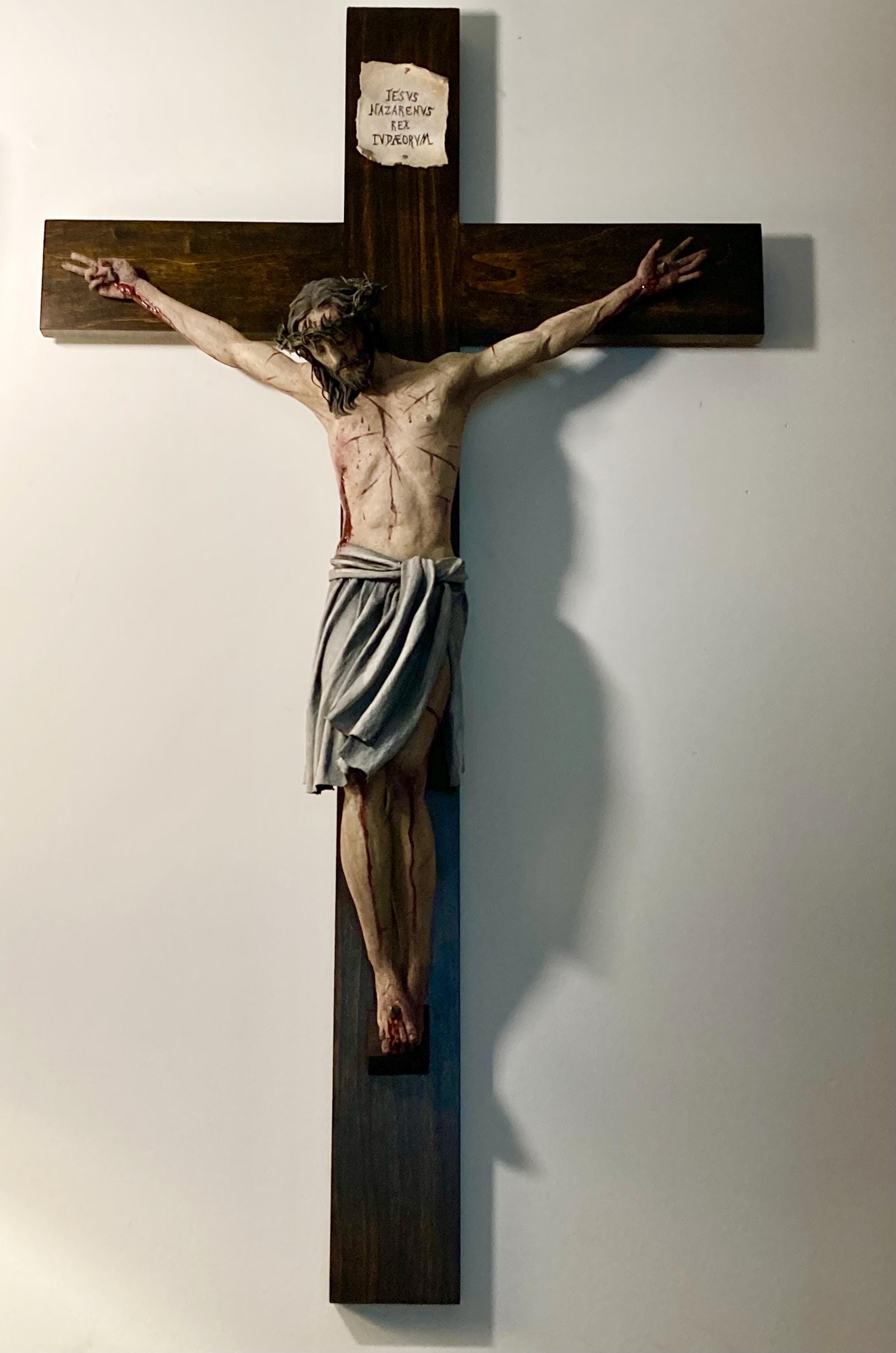 OOAK Realistic Hand-sculpted Extra Large Antique Style Crucifix for ...