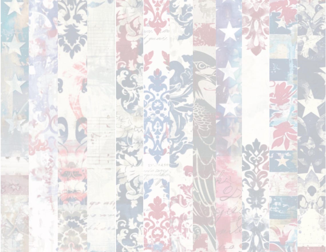 Patriotic Digital Paper Vintage Flag Scrapbook Kit Military Journal ...