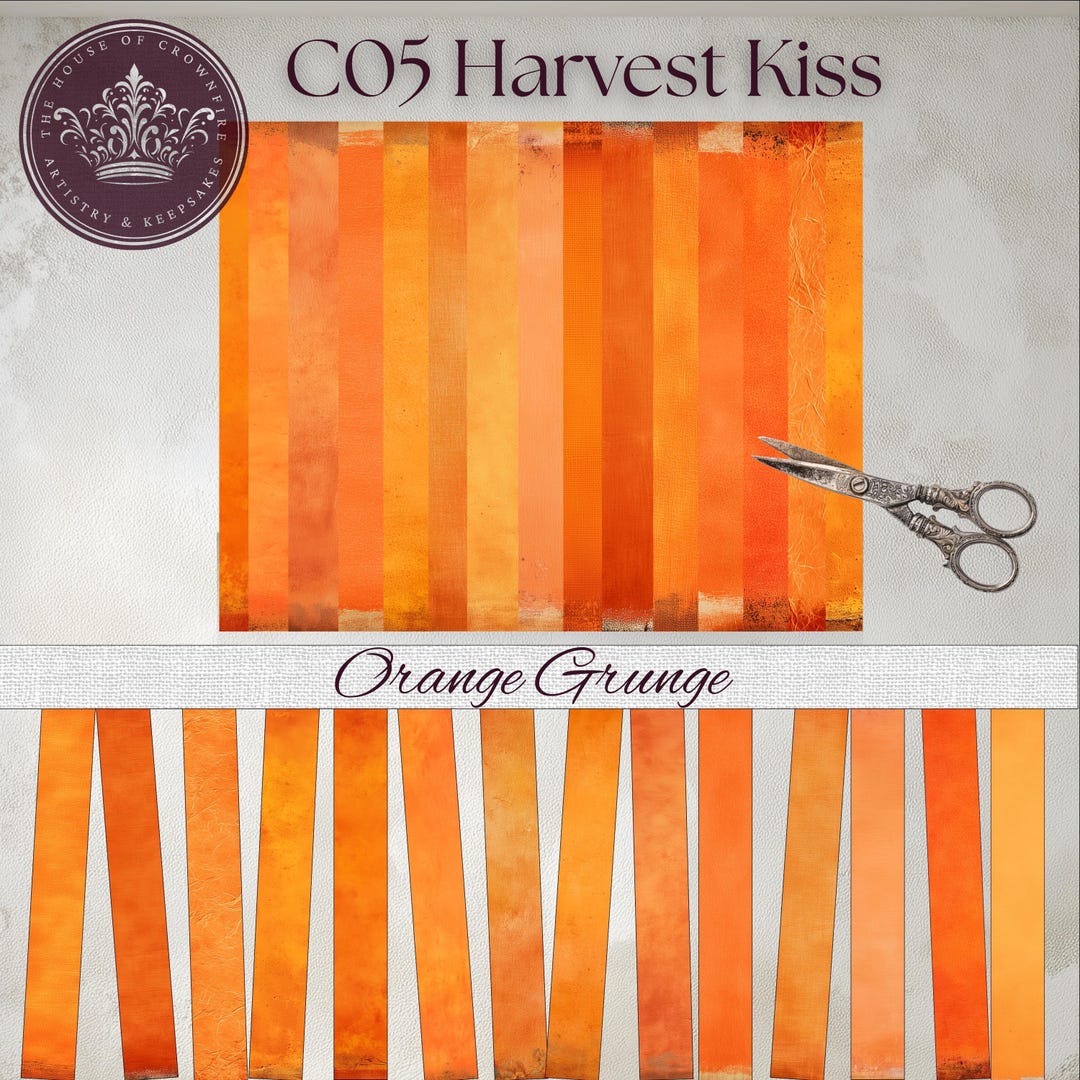 Orange Grunge Paper Texture Download Digital Background Scrapbook ...