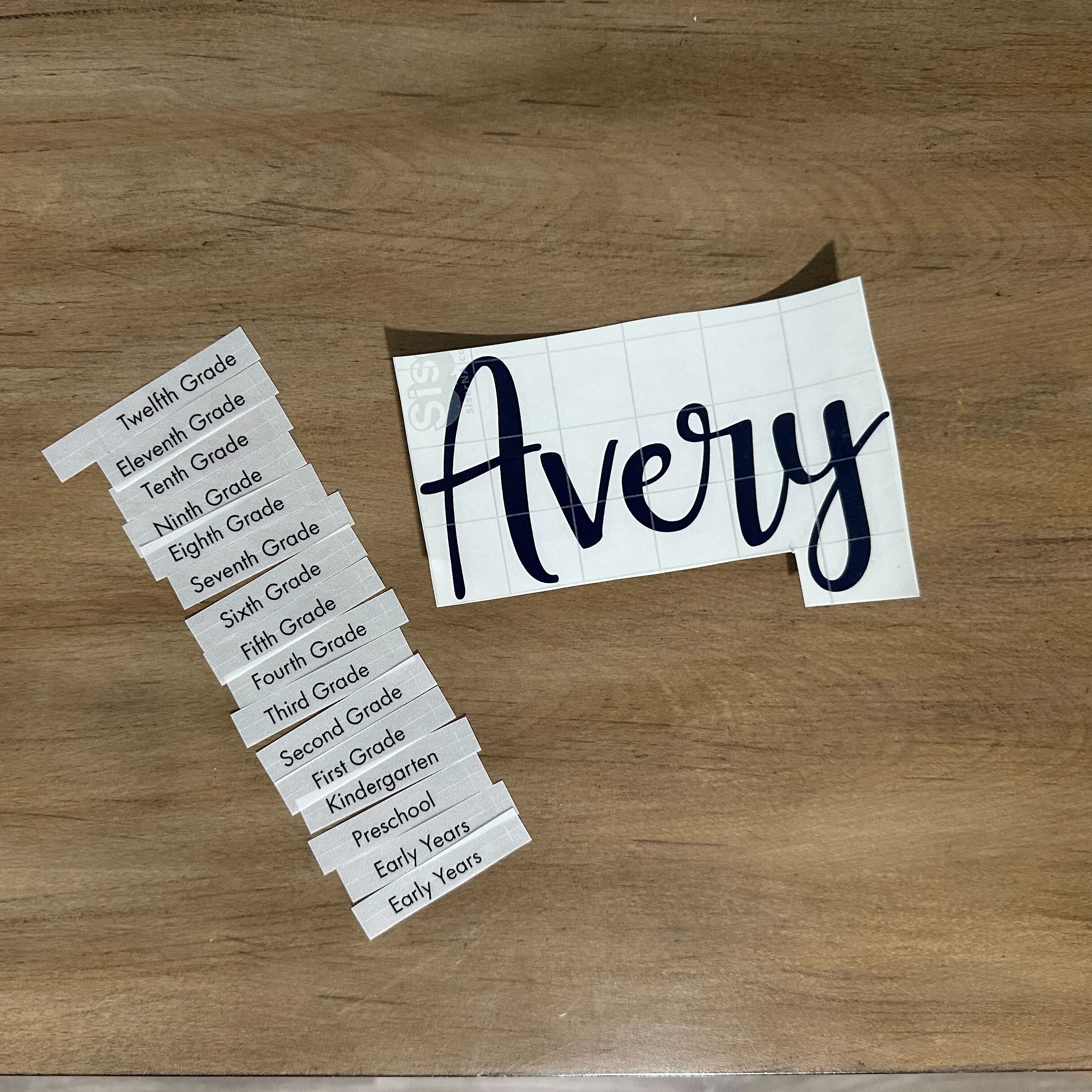 Vinyl Name Decal for School Memory Box PLUS Ebook & Free Printables ...