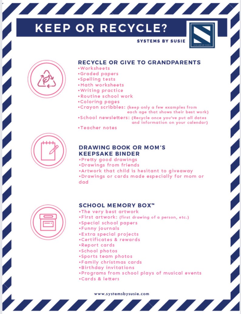 School Keepsake System Digital Ebook With 6 Printables, How to Guide to ...