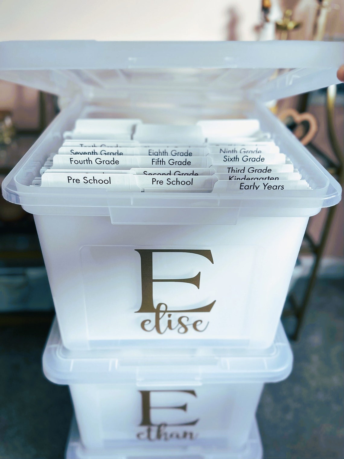 Vinyl Name Decal for School Memory Box PLUS Ebook & Free Printables ...