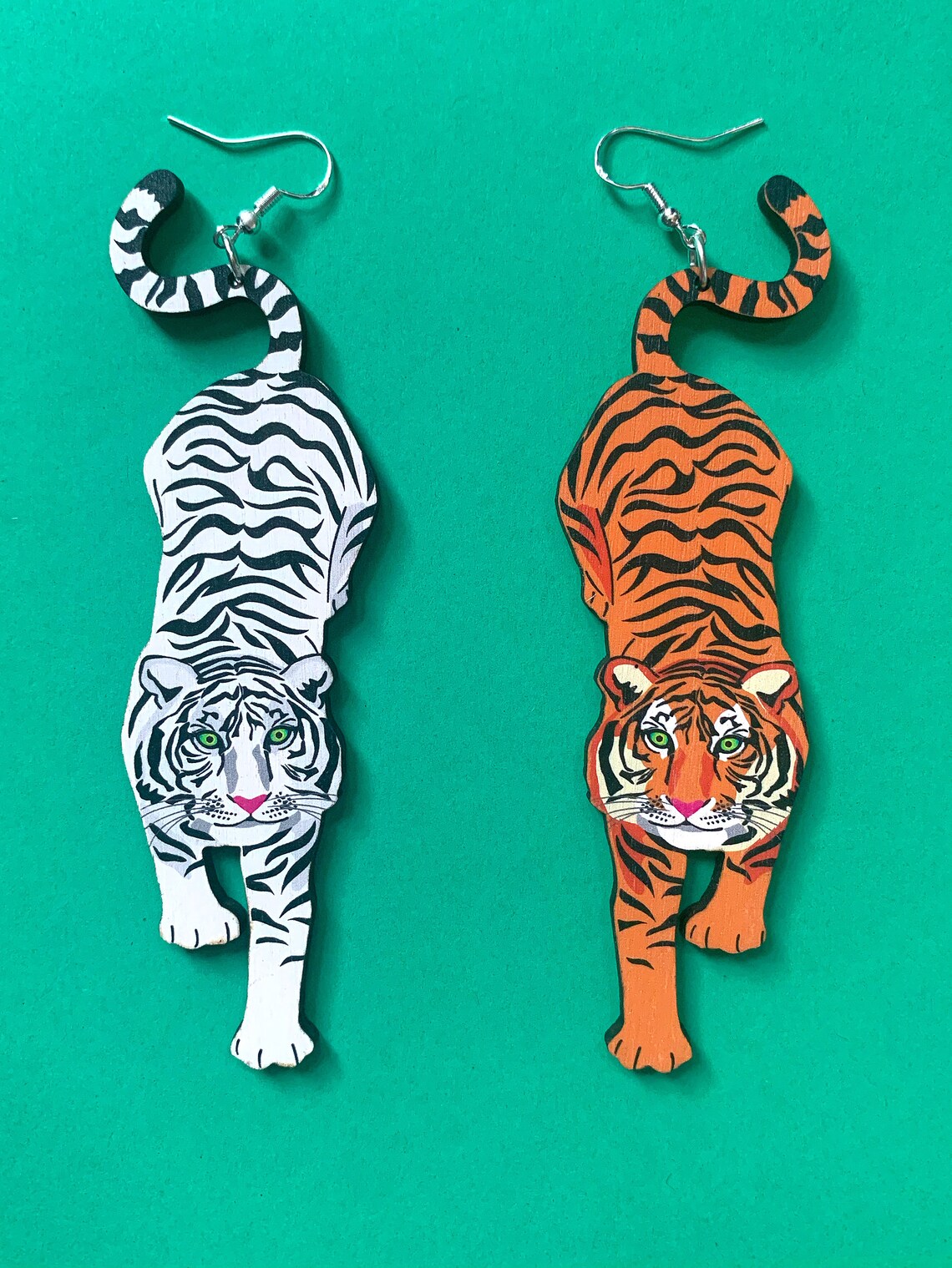 Feline Fierce Tiger Dangle Earrings - Fun Statement Jewellery ...